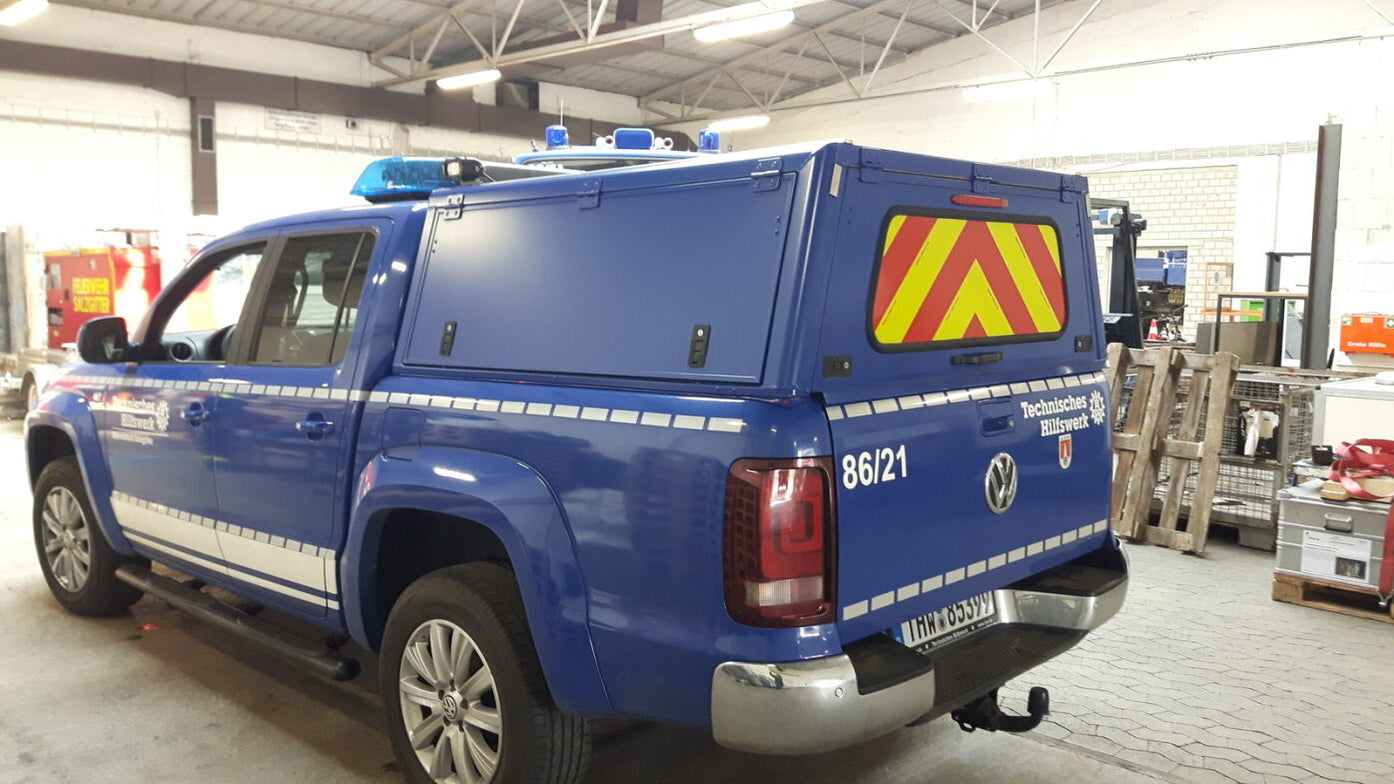 Alu-Cab Hardtop "Explorer" VW Amarok 2023+ D/Cab Black/Smooth Plate ...