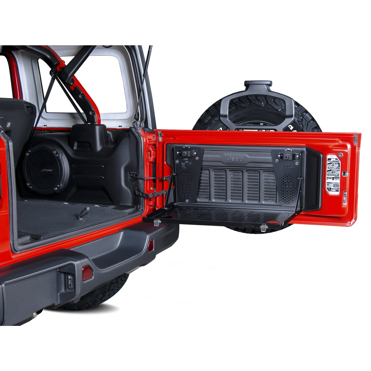 Rival Aluminum Tailgate table for Jeep Wrangler JL (2018-) — Offroad ...