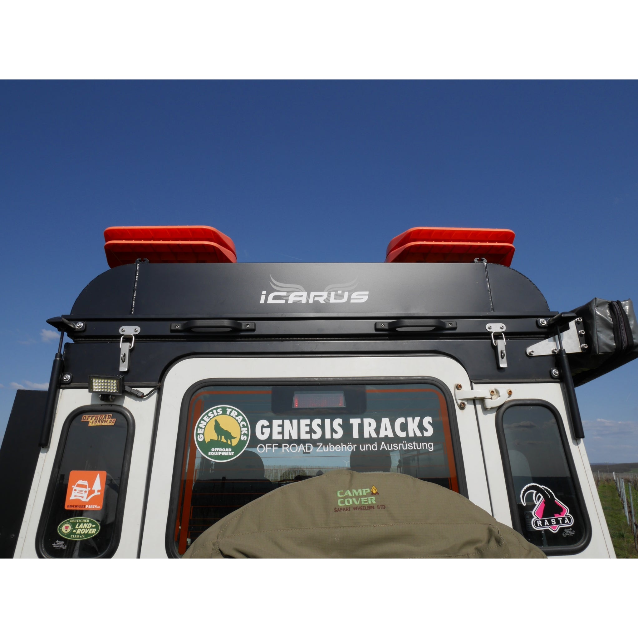 Alu-Cab Icarus Roof Conversion Land Rover Defender 110 Black — Offroad ...